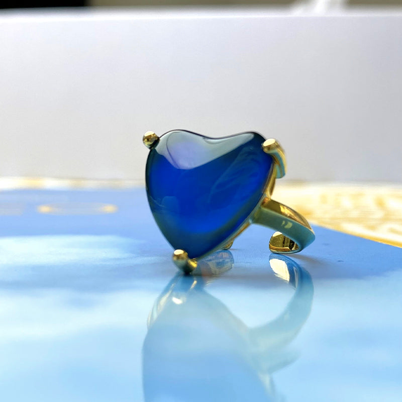 Adjustable Heart Mood Ring | MOODRINGCOLORS